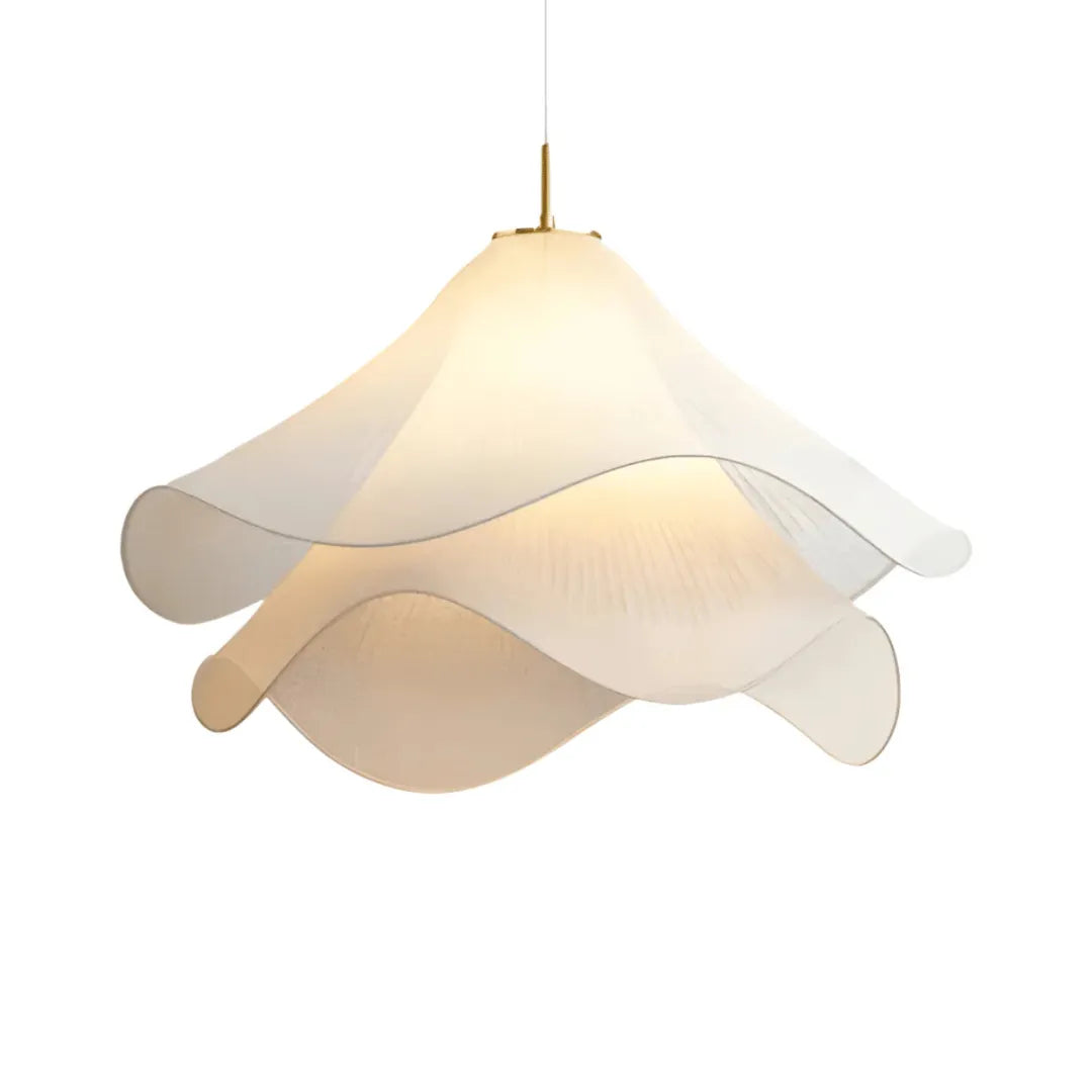 Luminária Pendente Flor em Tecido Moderna